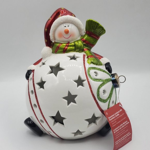 Holiday | Nwt Snowman Luminary With Flameless Candle | Poshmark